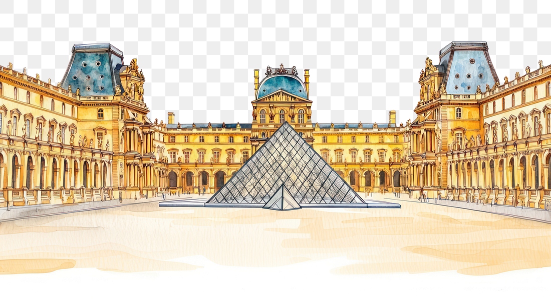 PNG Louvre France landmark architecture | Premium PNG - rawpixel