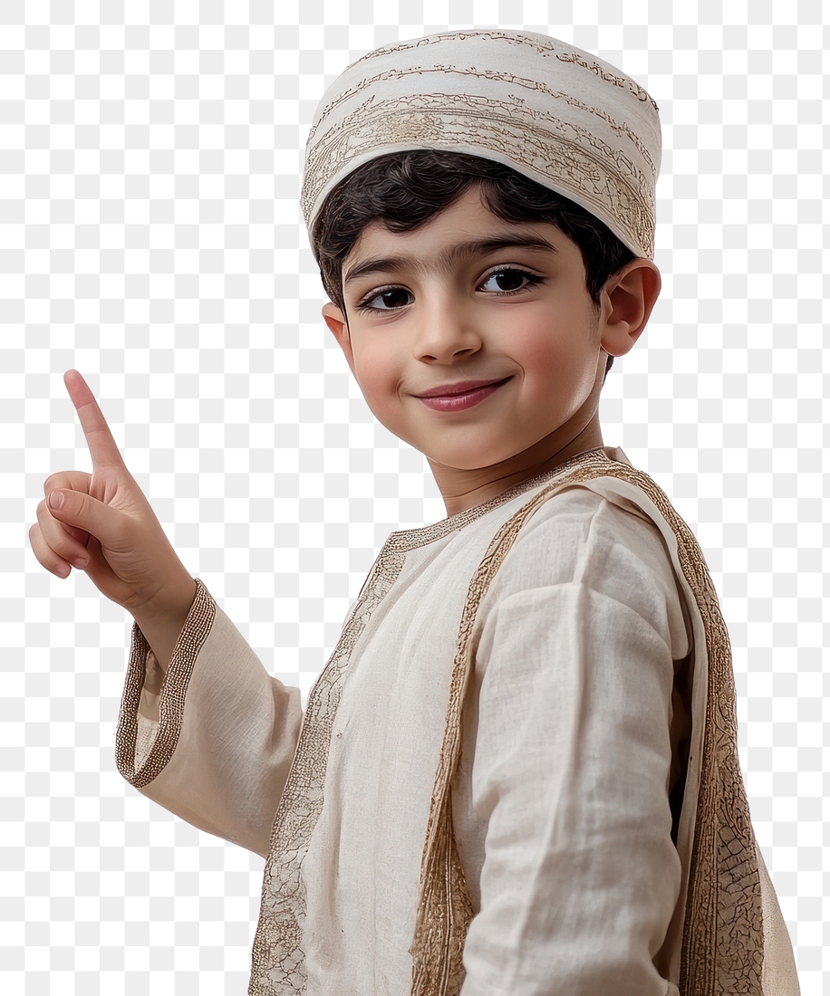 PNG Muslim boy pointing index | Premium PNG - rawpixel