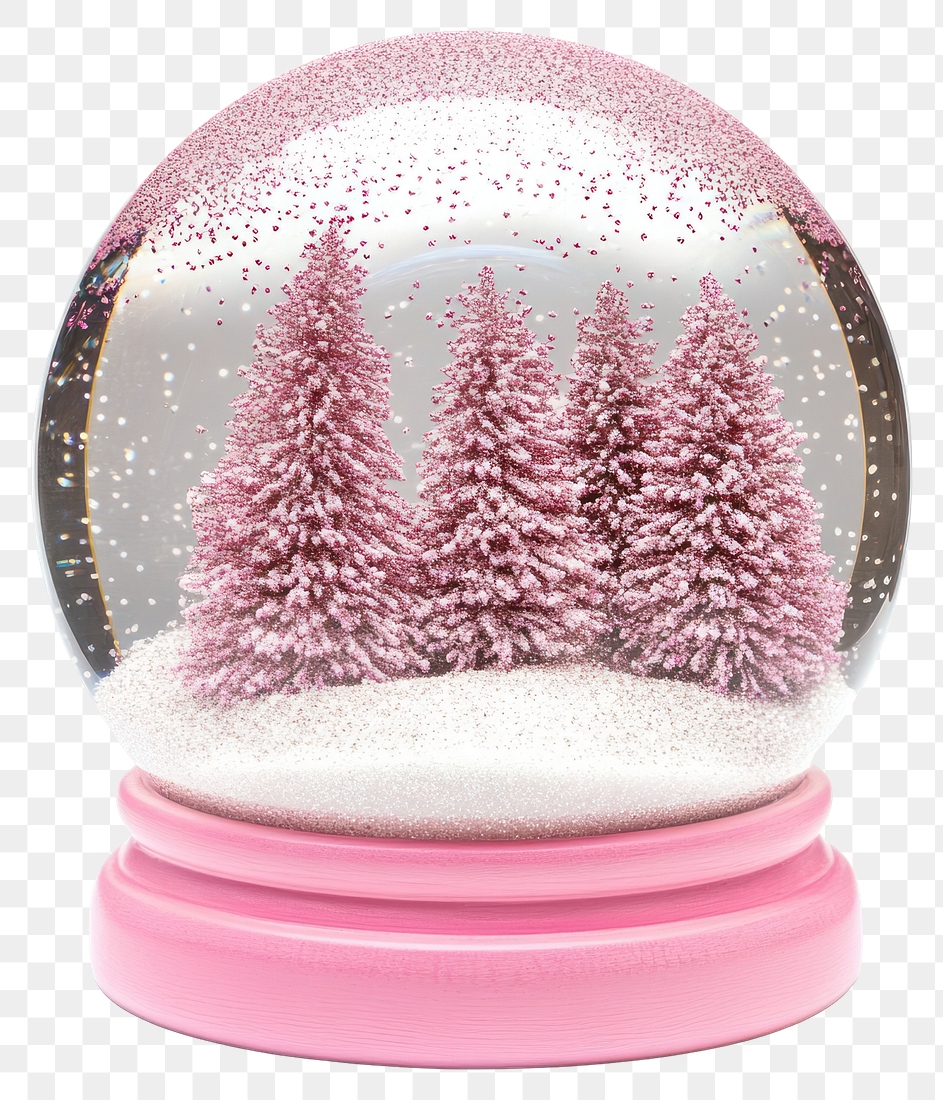 PNG Pink Christmas Snow globe | Premium PNG - rawpixel
