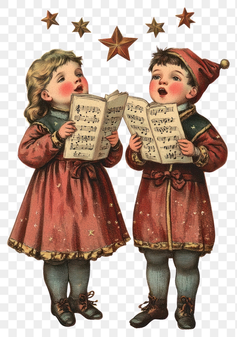 PNG Caroling children illustration christmas. | Free PNG - rawpixel