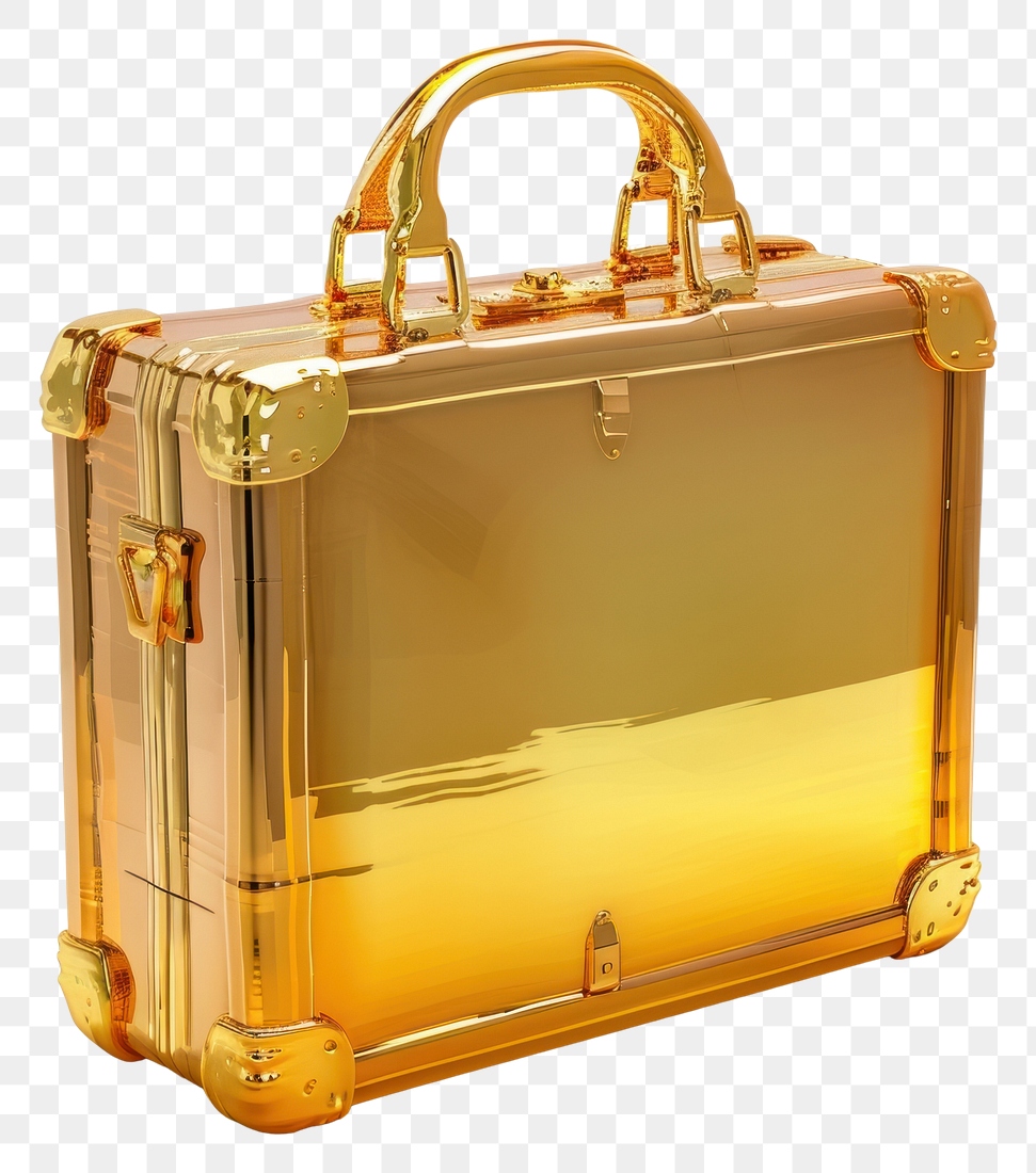 PNG A briefcase gold bag | Free PNG - rawpixel