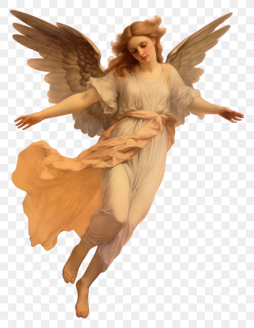 PNG angel flying usesual pose | Free PNG - rawpixel