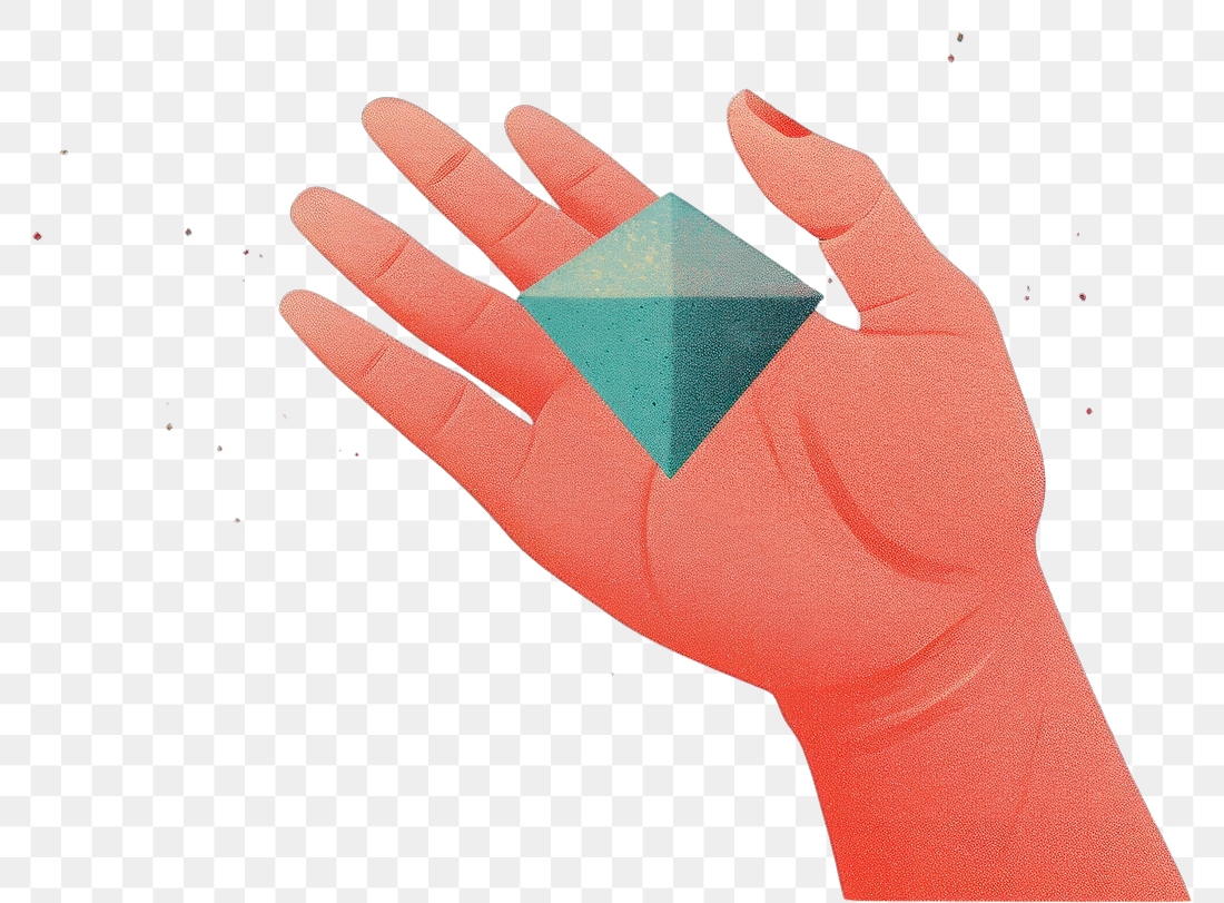 PNG Diamond shape hand art. | Premium PNG - rawpixel