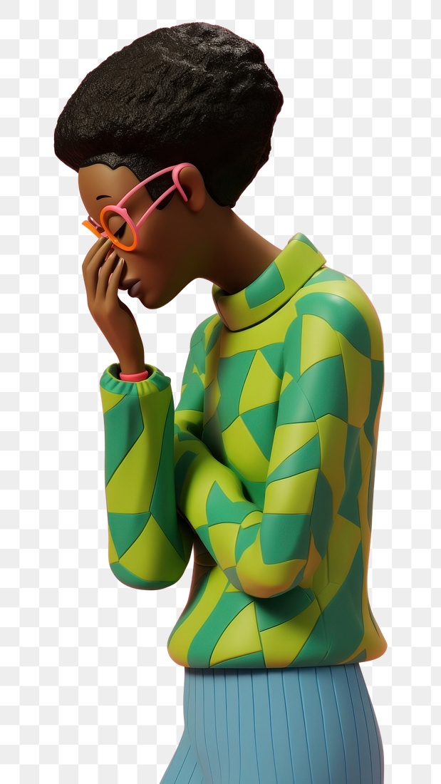 PNG young black woman displaying | Free PNG - rawpixel