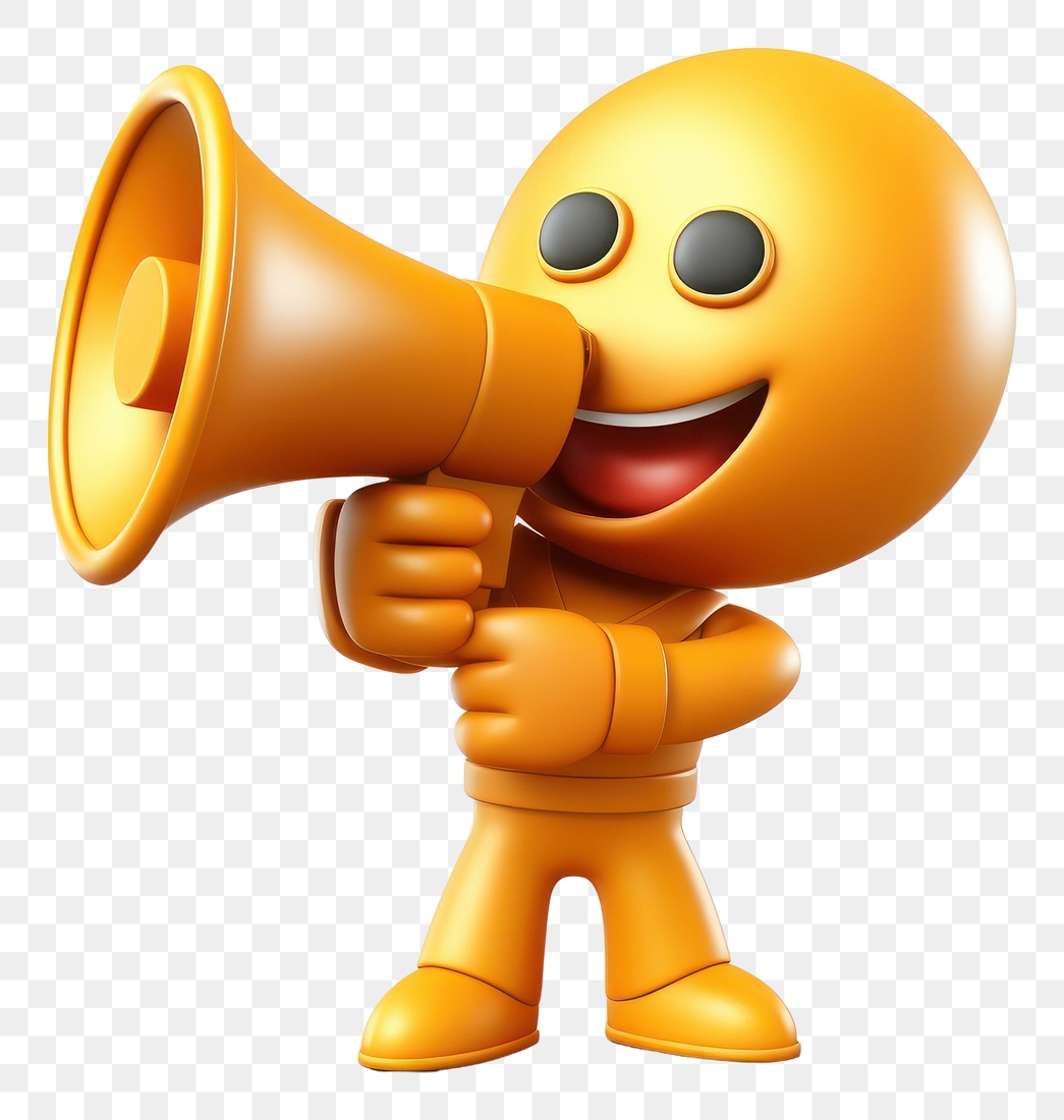 PNG Emoji holding megaphone icon | Premium PNG - rawpixel