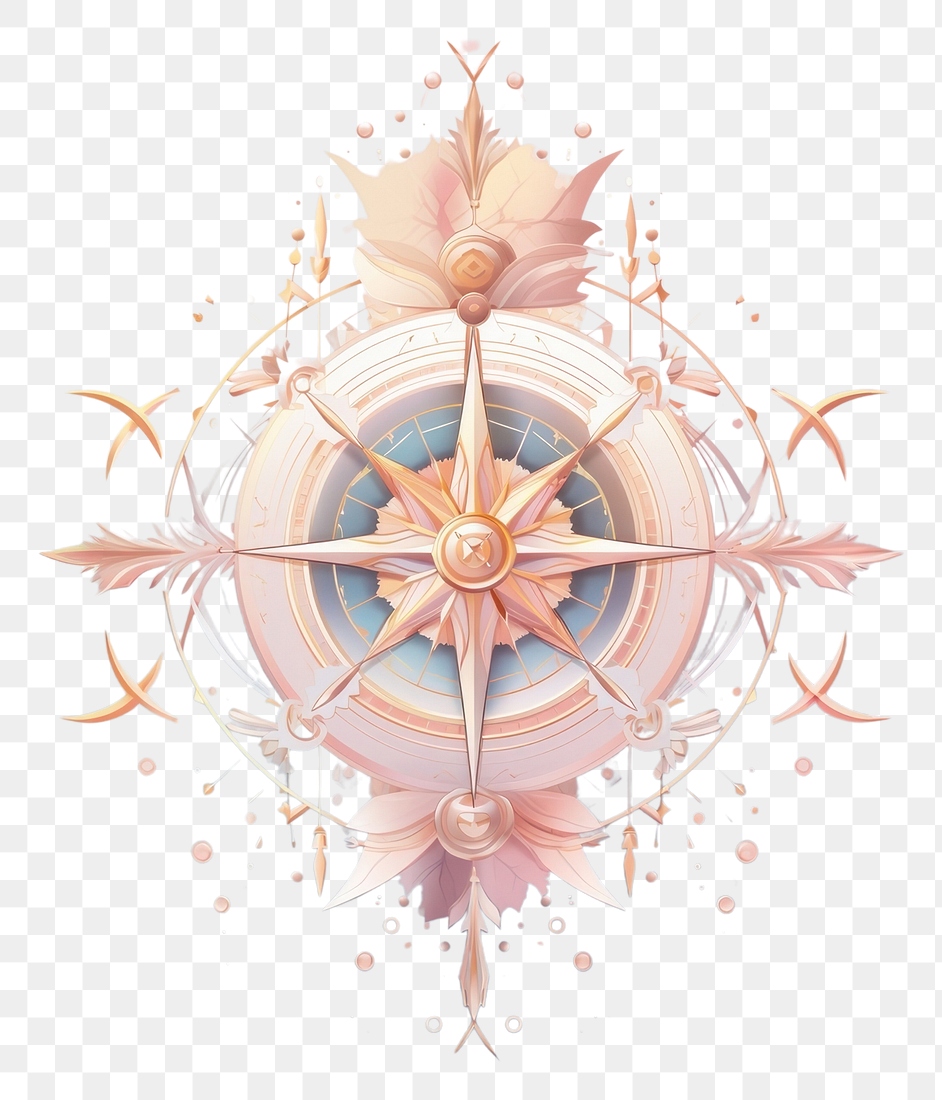 PNG Compass reflection chandelier pattern. | Premium PNG - rawpixel