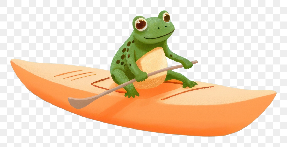 PNG Frog paddling kayak amphibian | Premium PNG - rawpixel