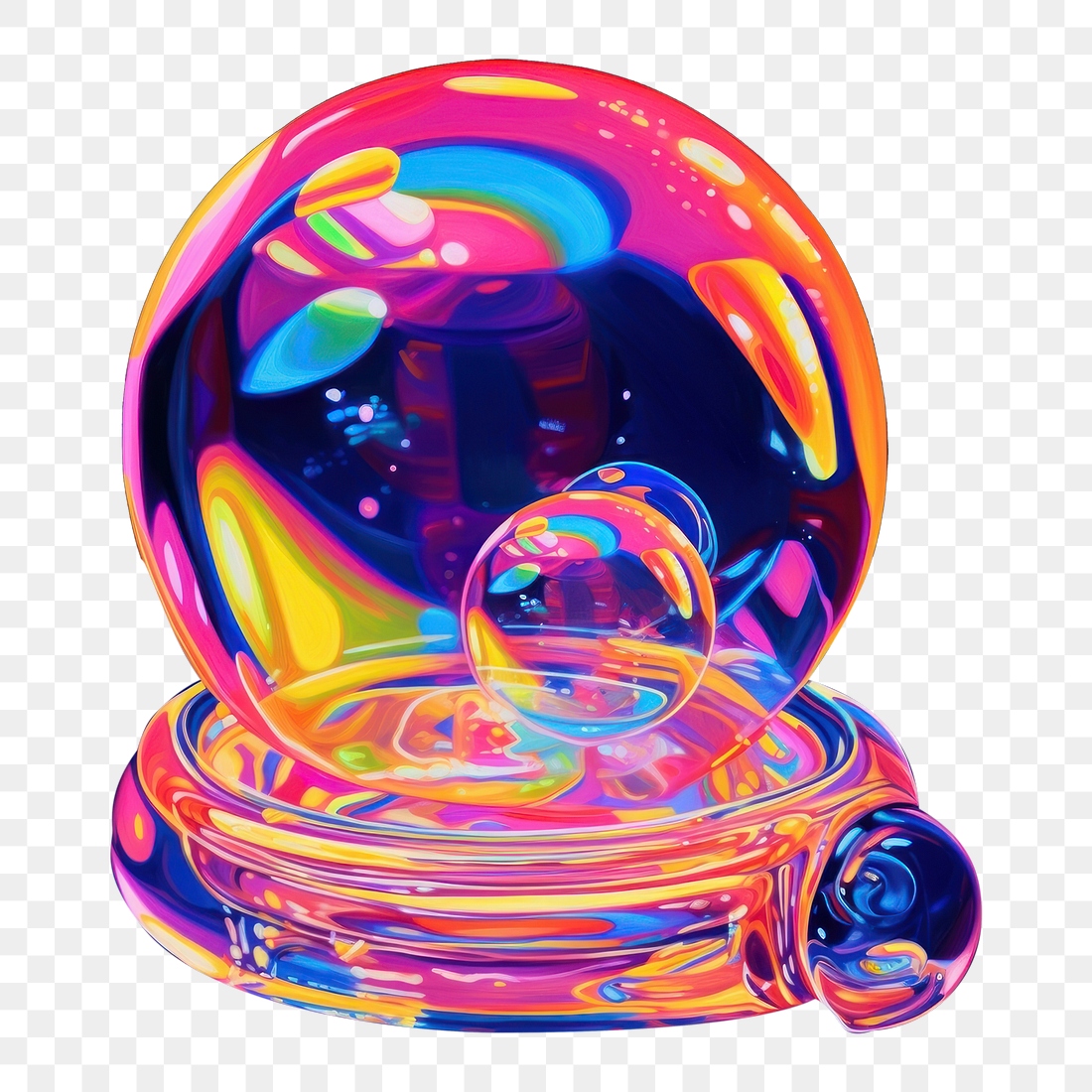 PNG bubble sphere purple light | Premium PNG - rawpixel
