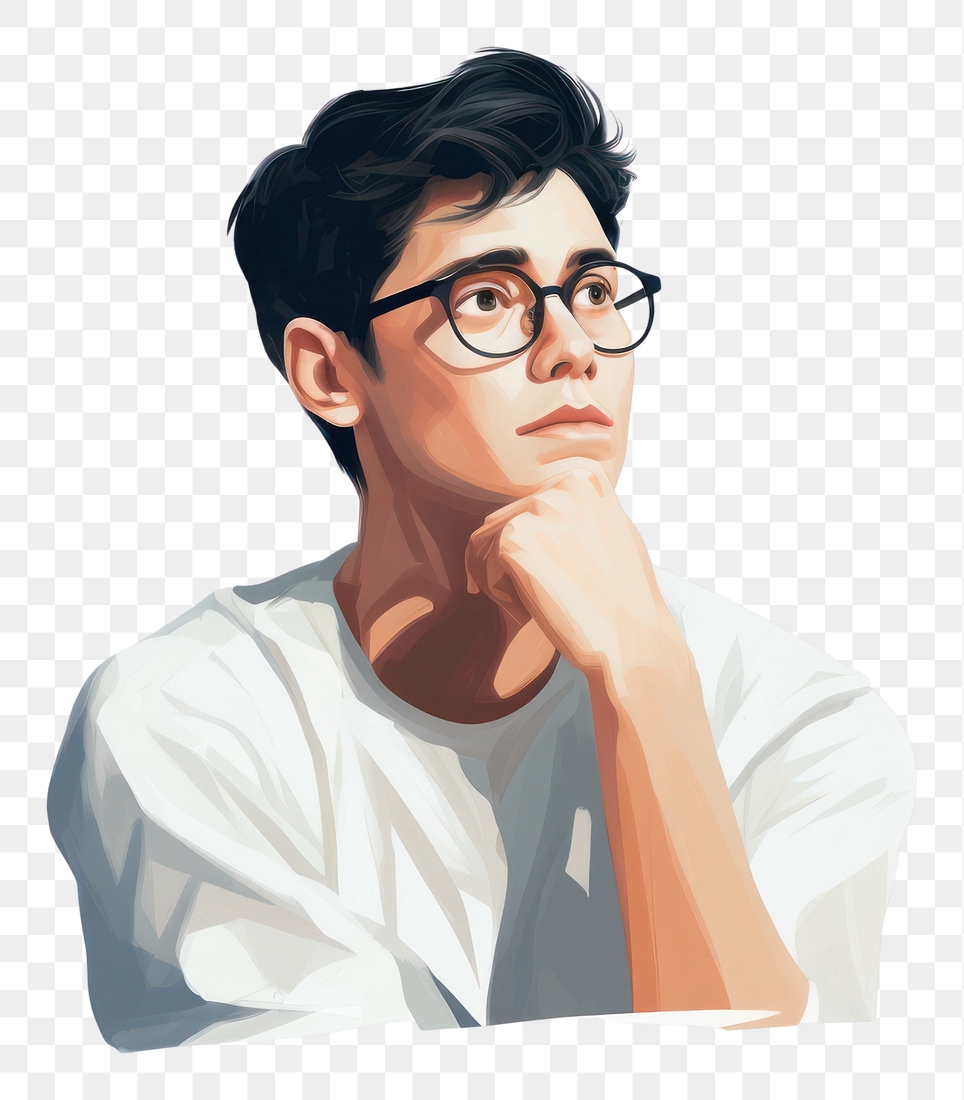PNG Men Person thinking portrait | Premium PNG - rawpixel
