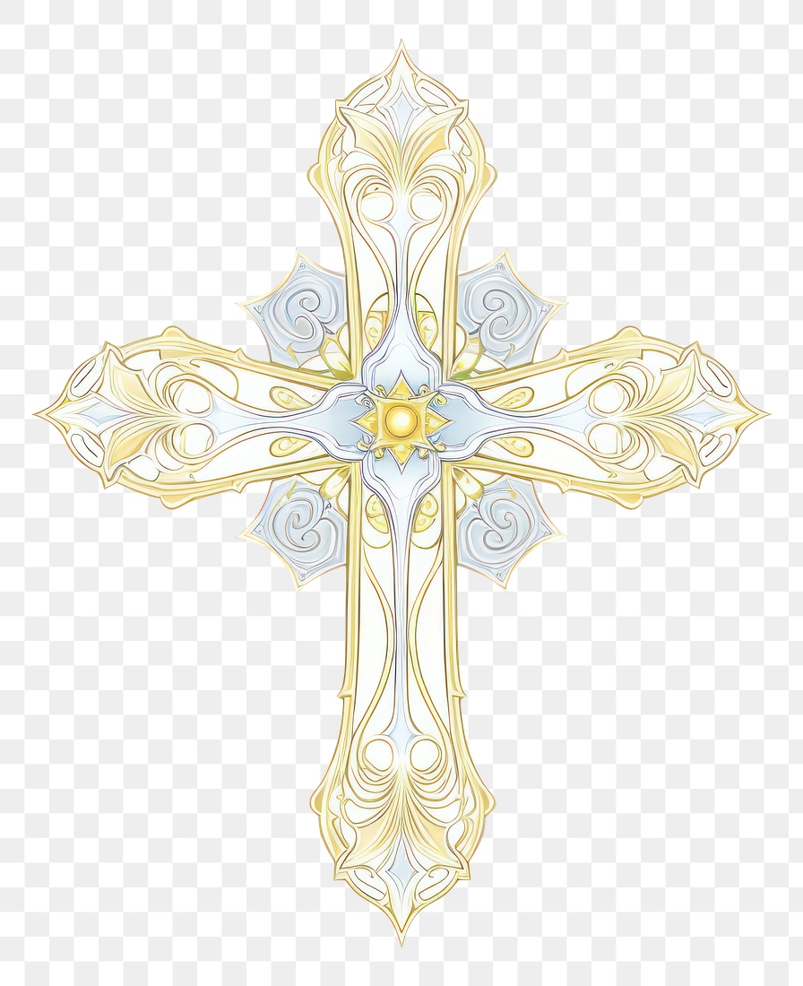PNG ornate cross design art | Free PNG - rawpixel