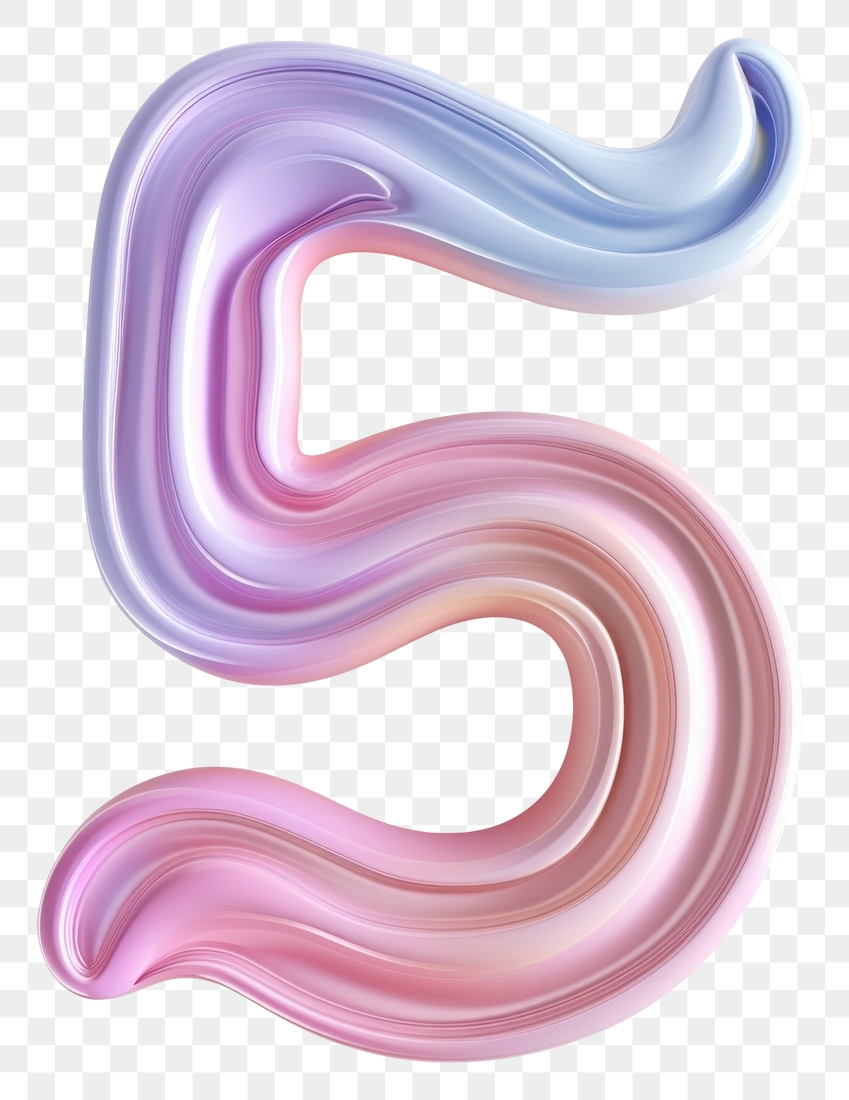 PNG Number 5 abstract curve | Premium PNG - rawpixel