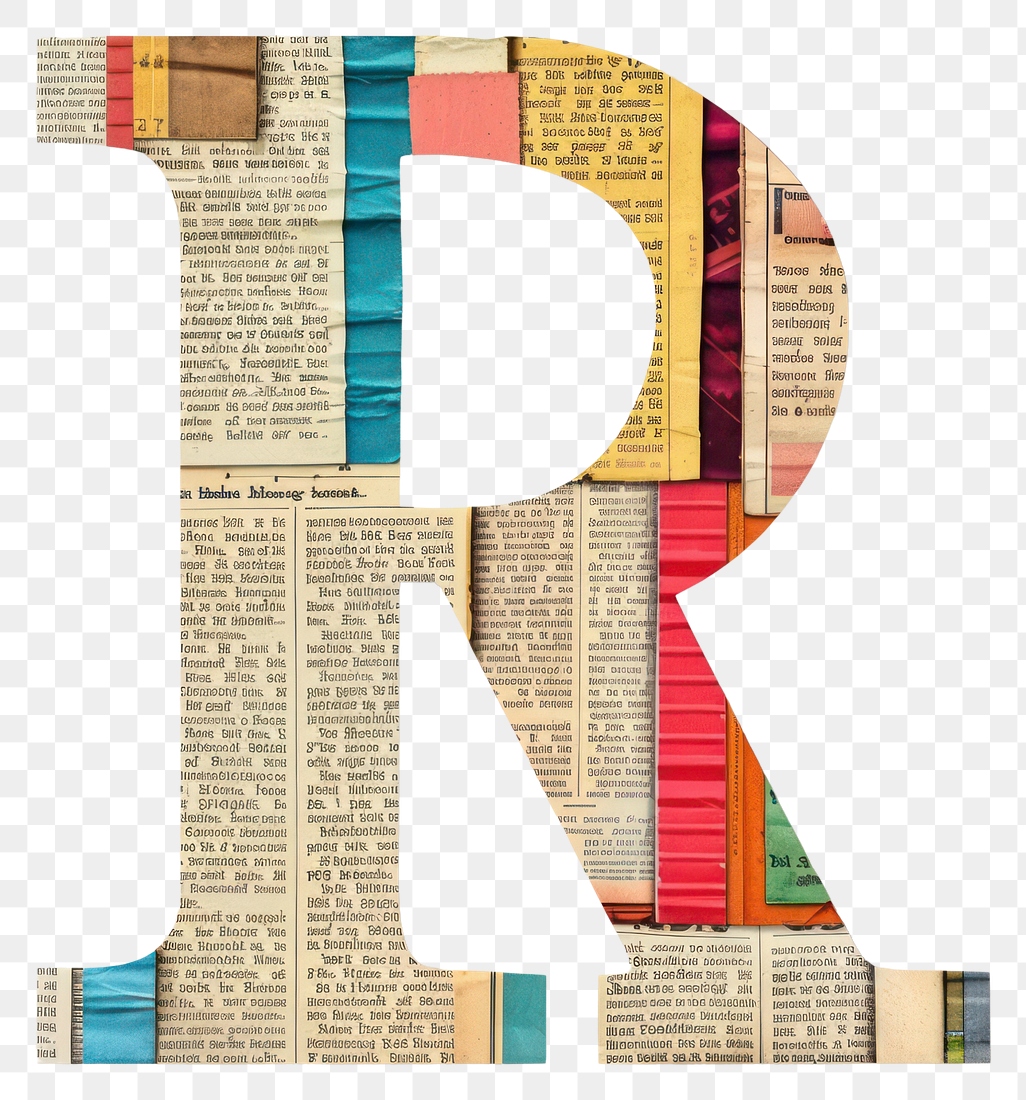 Magazine paper letter R alphabet | Premium PNG - rawpixel