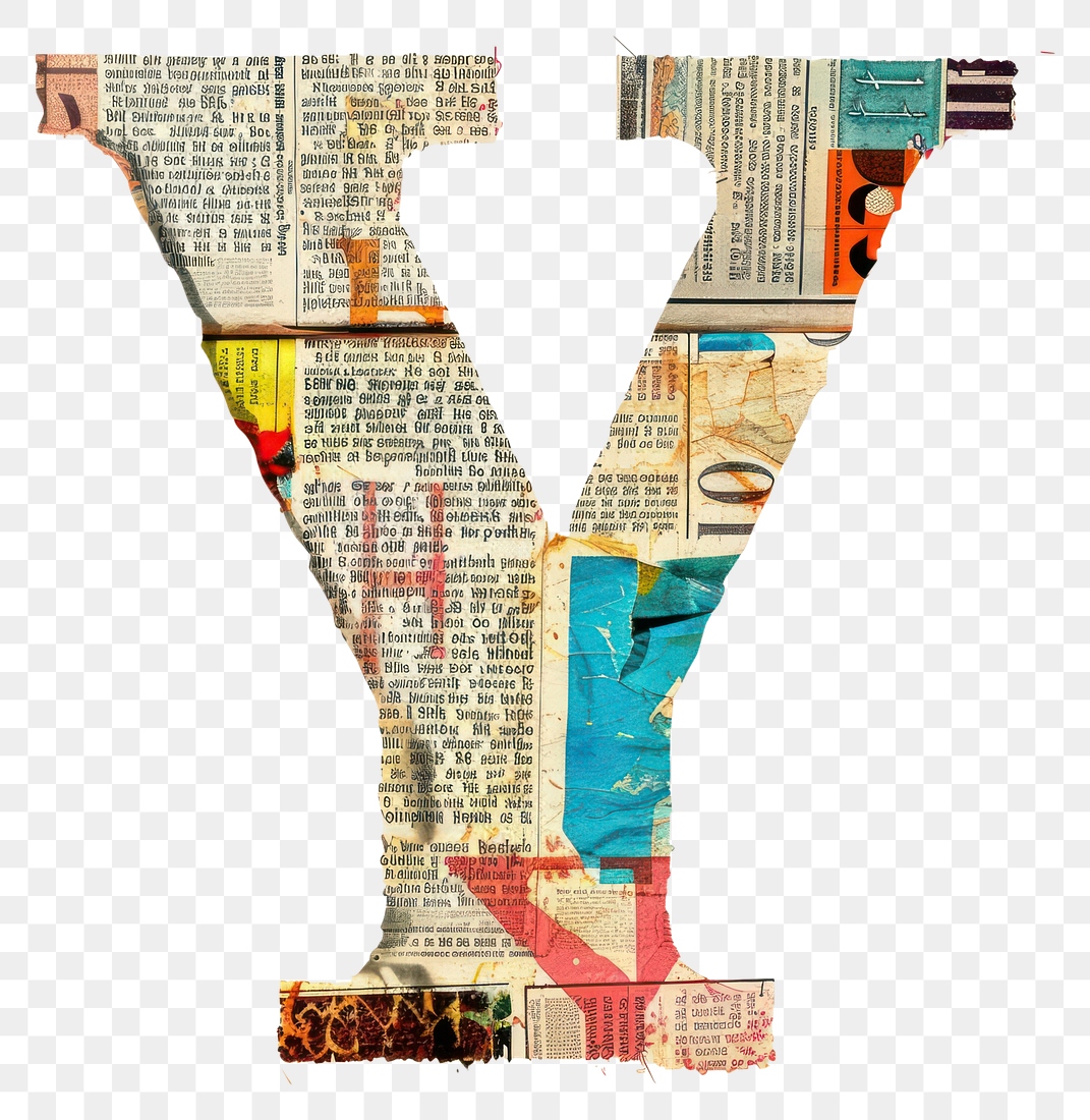 Magazine paper letter Y collage | Premium PNG - rawpixel