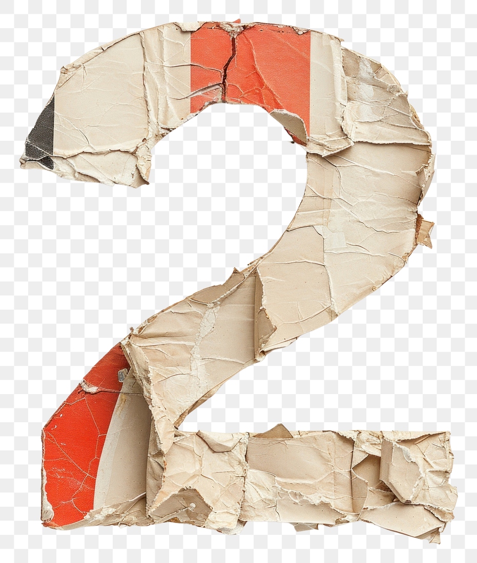 PNG Number 2 paper collage | Premium PNG - rawpixel