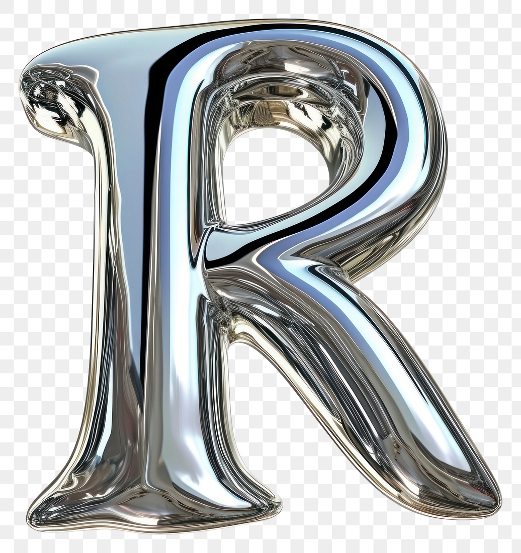 PNG Alphabet R letter silver | Free PNG - rawpixel