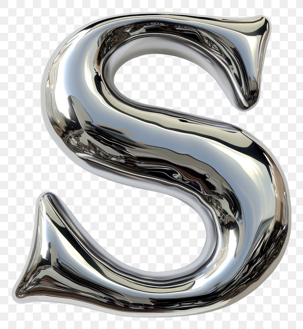 PNG Alphabet S letter silver | Free PNG - rawpixel
