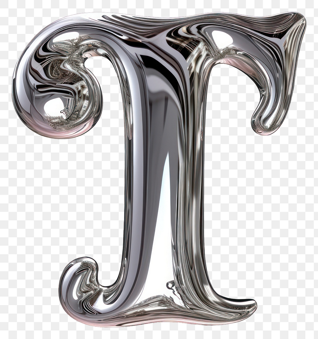 PNG Alphabet T letter silver | Premium PNG - rawpixel