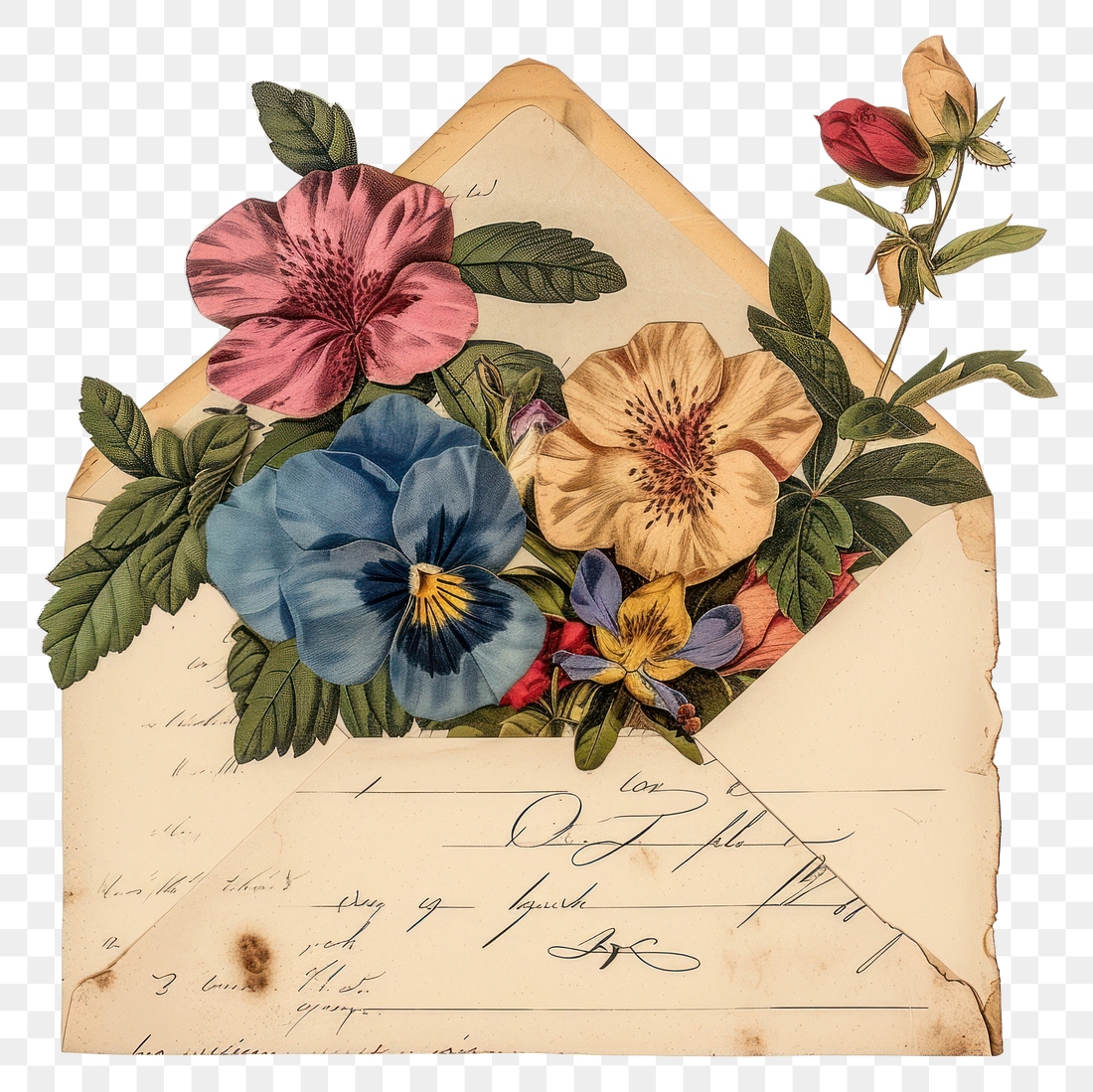 PNG Paper collage love letter | Premium PNG - rawpixel