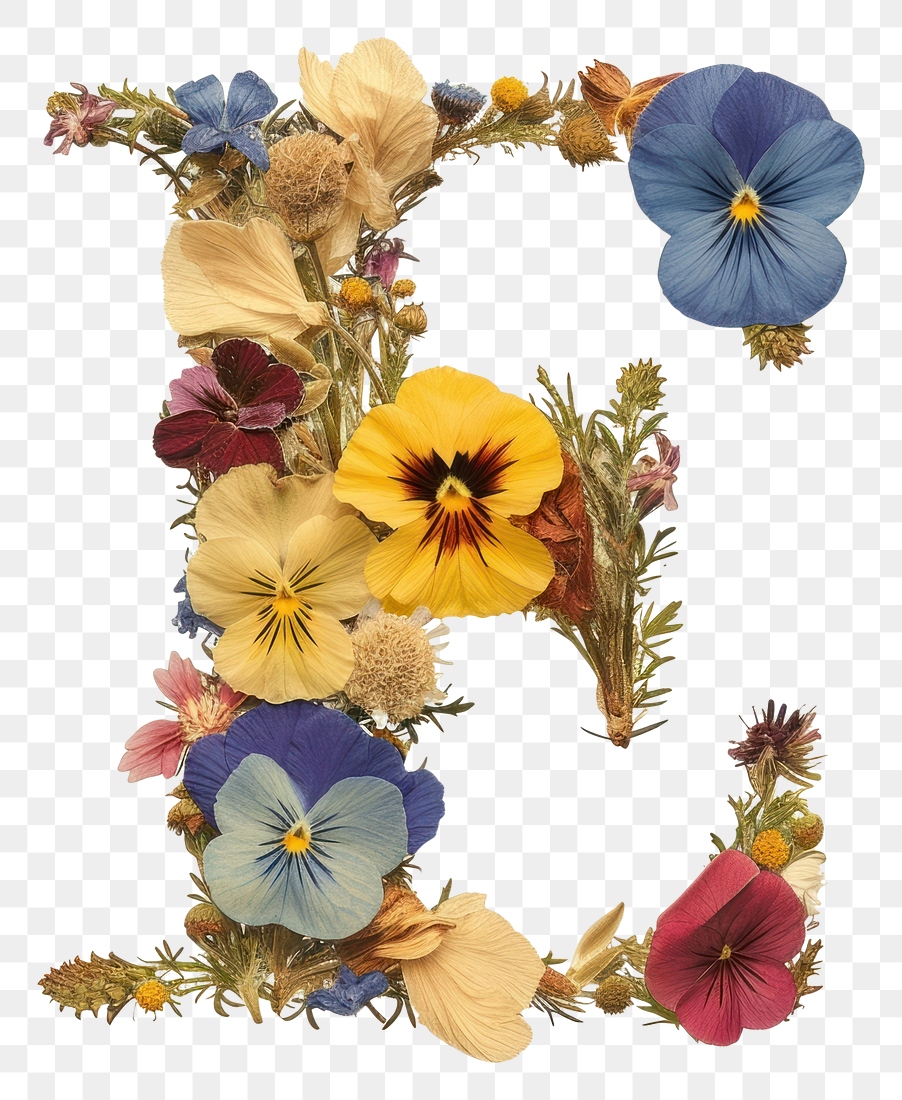 PNG Alphabet E font flower | Premium PNG - rawpixel