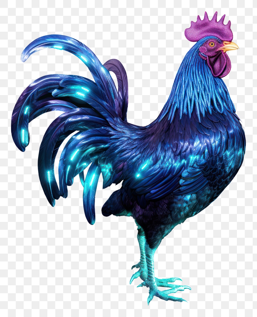 PNG Neon Hen chicken poultry | Premium PNG - rawpixel