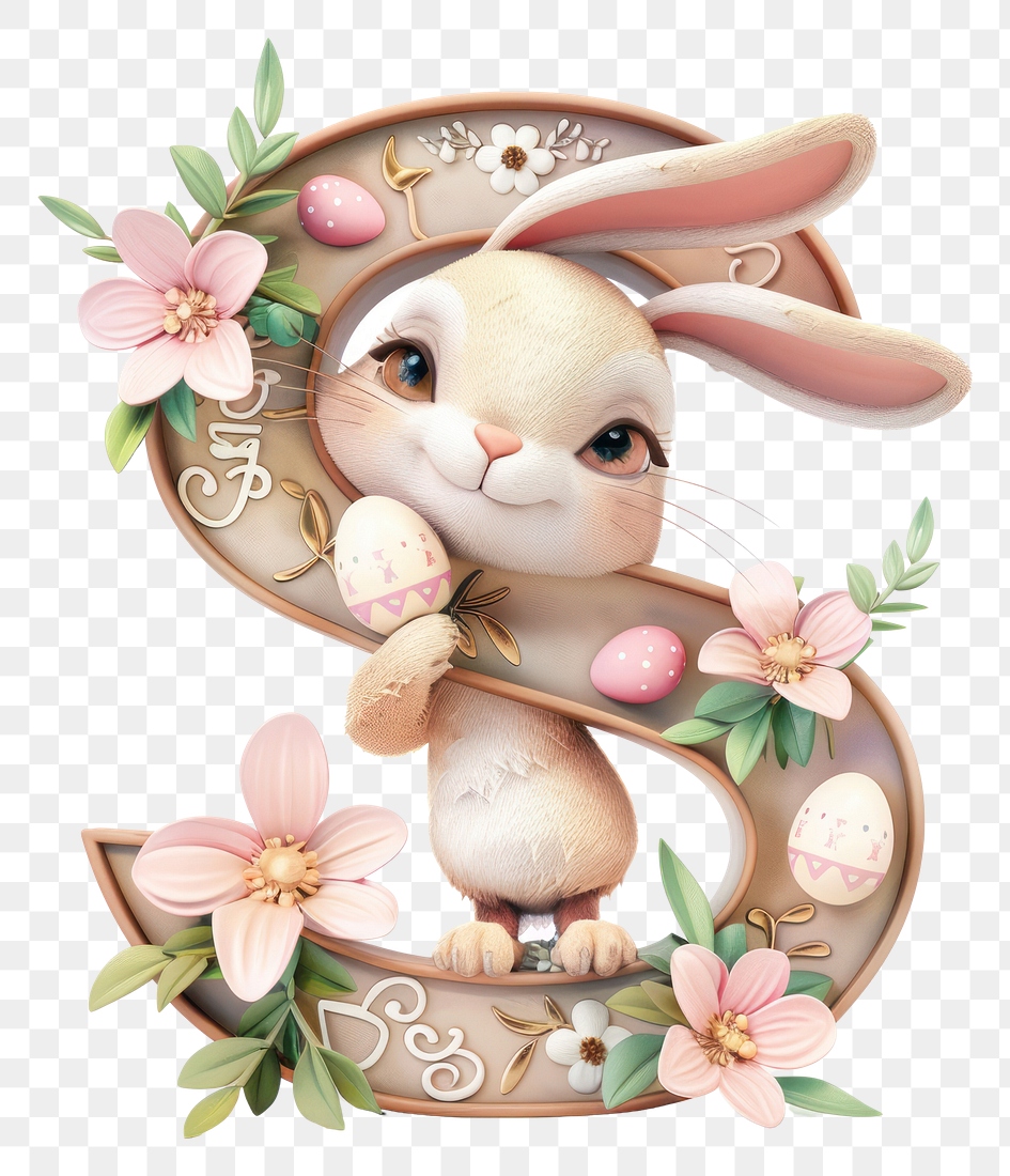 PNG Easter letter S figurine | Premium PNG - rawpixel