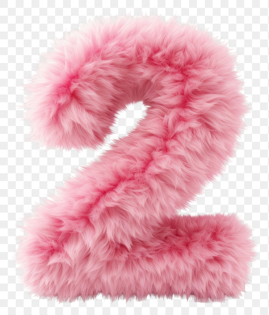 PNG Fur letter 2 pink | Premium PNG - rawpixel