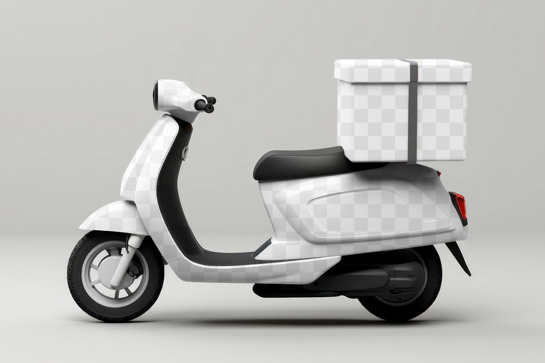 Delivery scooter png mockup, transparent | Premium PNG - rawpixel