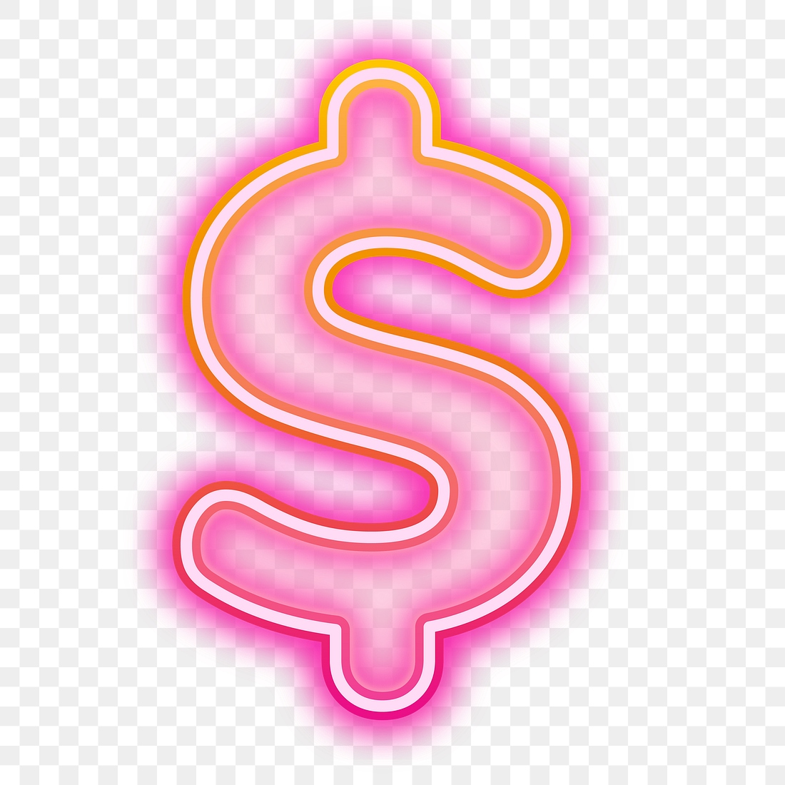 PNG dollar sign pink neon | Premium PNG - rawpixel
