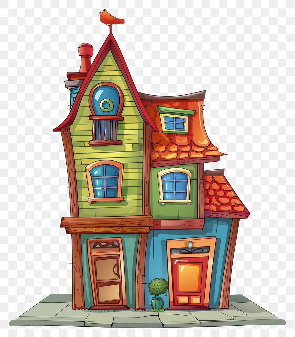 PNG Cartoon infrastructure architecture building | Premium PNG - rawpixel