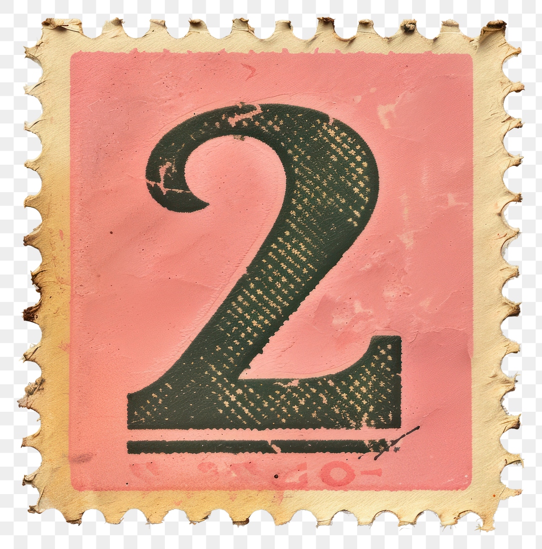 PNG Stamp alphabet number 2 | Free PNG - rawpixel