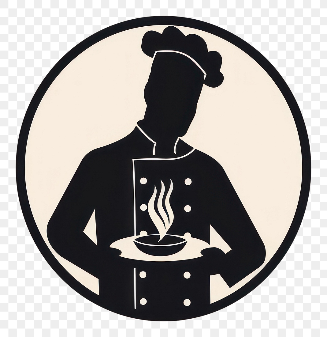 PNG Black minimalist cool chef | Free PNG - rawpixel