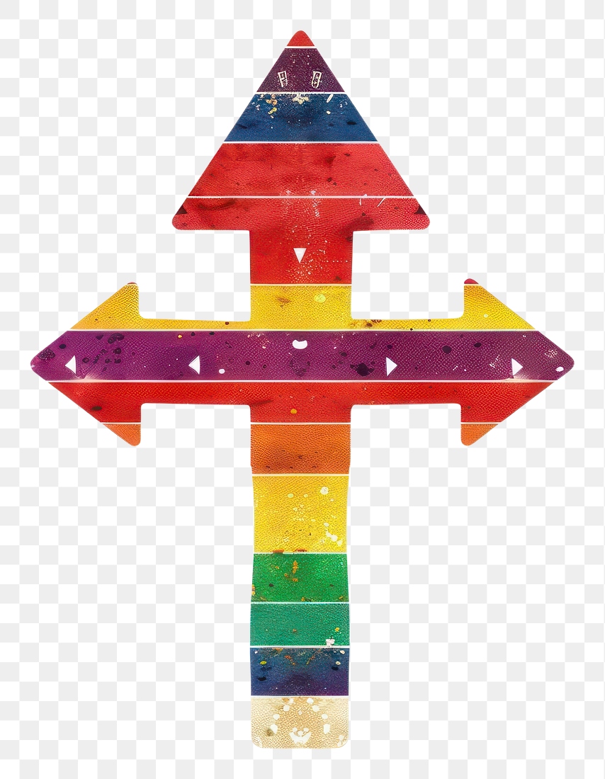 PNG Rainbow direction sign symbol | Premium PNG - rawpixel
