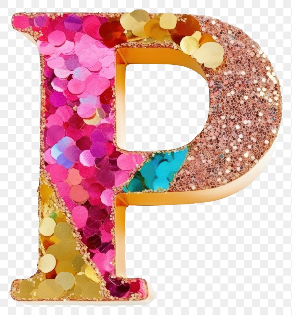 PNG Glitter letter P shape | Premium PNG - rawpixel