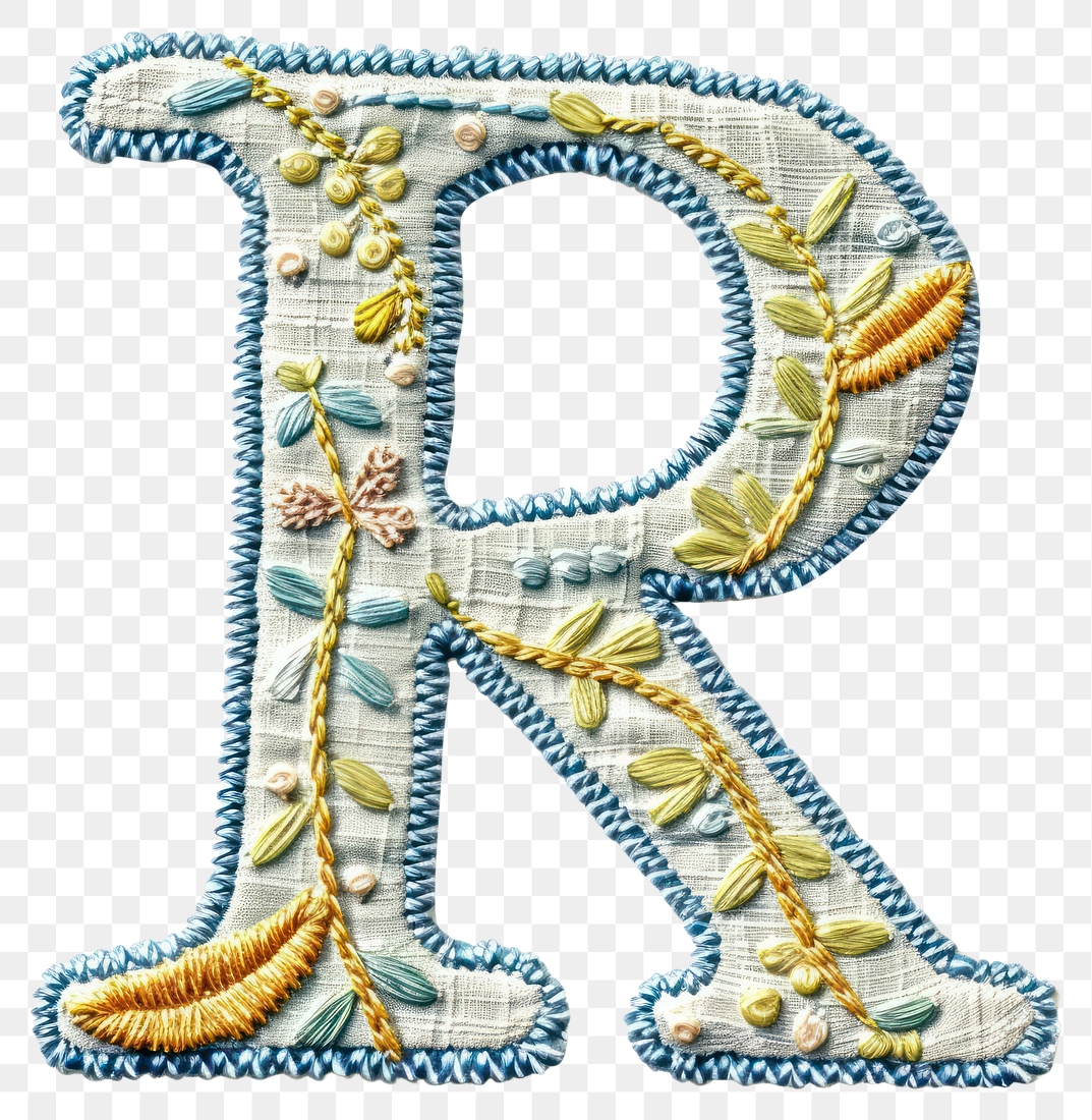 PNG Alphabet R embroidery pattern | Free PNG - rawpixel