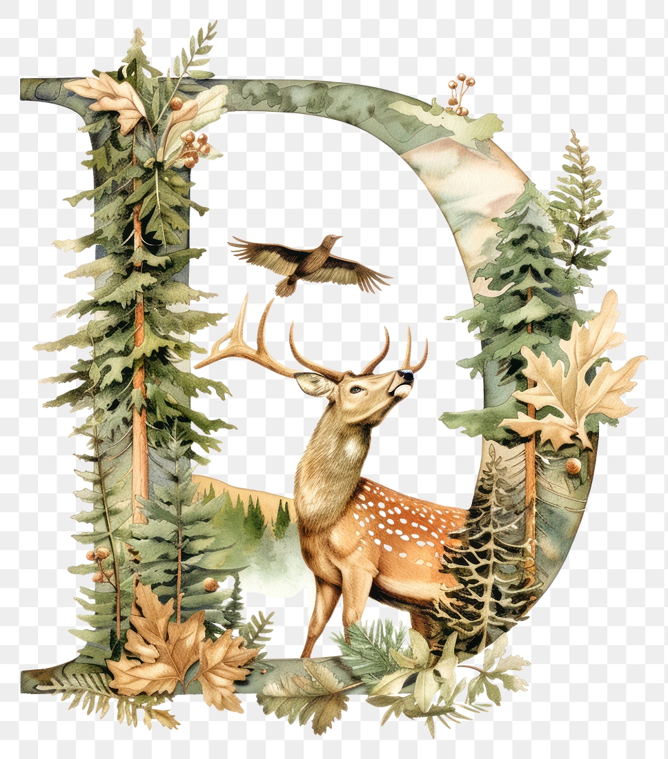 PNG letter D nature forest | Premium PNG - rawpixel