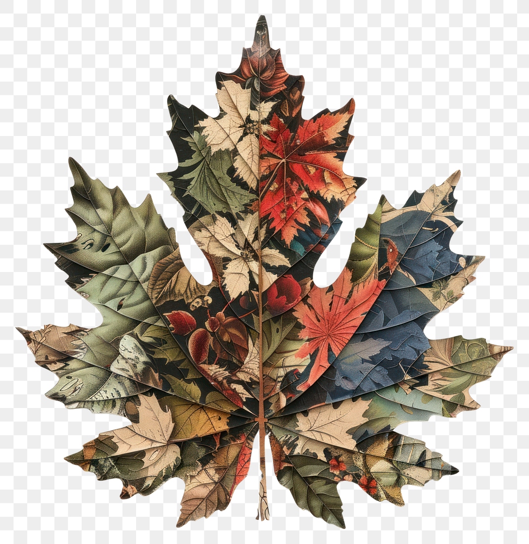 PNG Leaf shape collage cutouts | Premium PNG - rawpixel