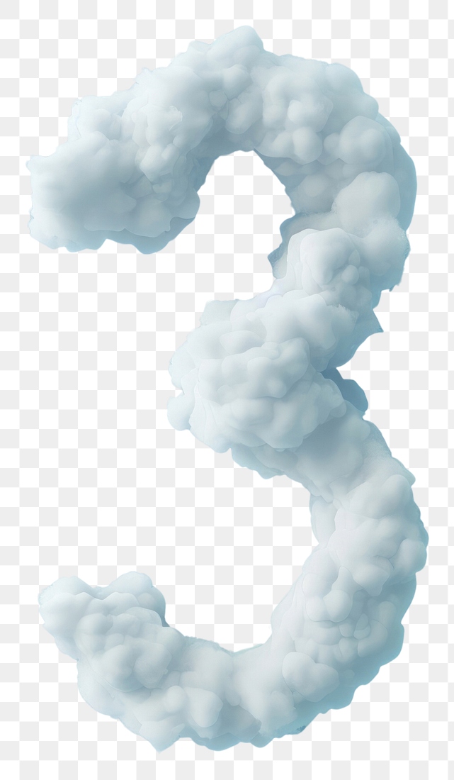 PNG Number 3 symbol cloud | Premium PNG - rawpixel