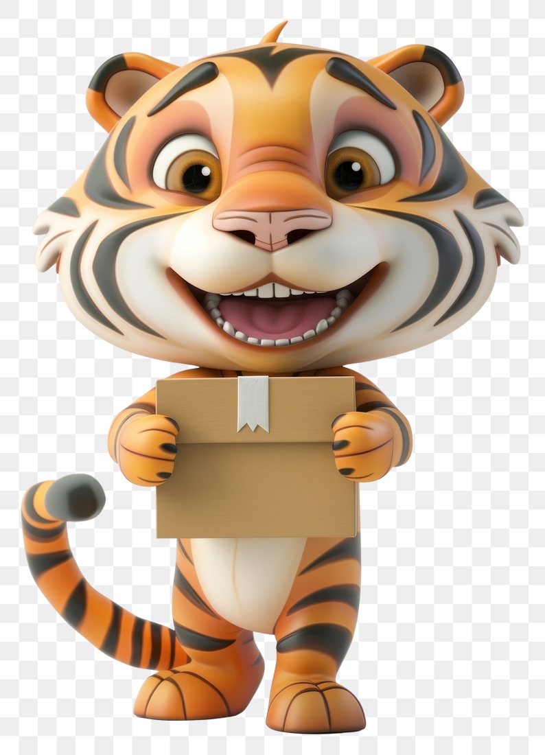 PNG Tiger delivery costume animal | Premium PNG - rawpixel