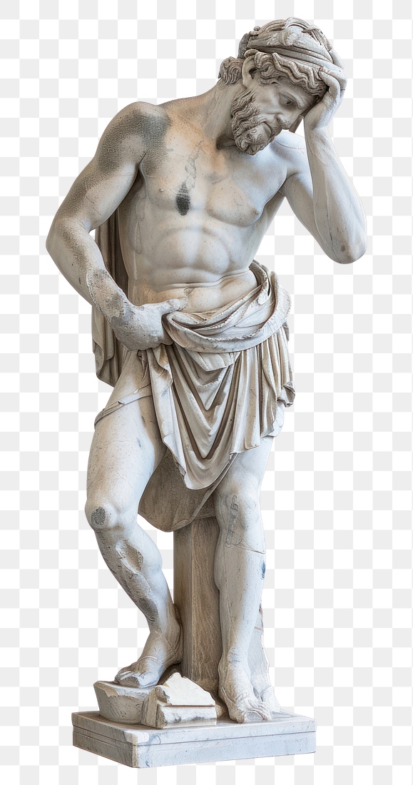 PNG Greek statue thinking sculpture | Premium PNG - rawpixel