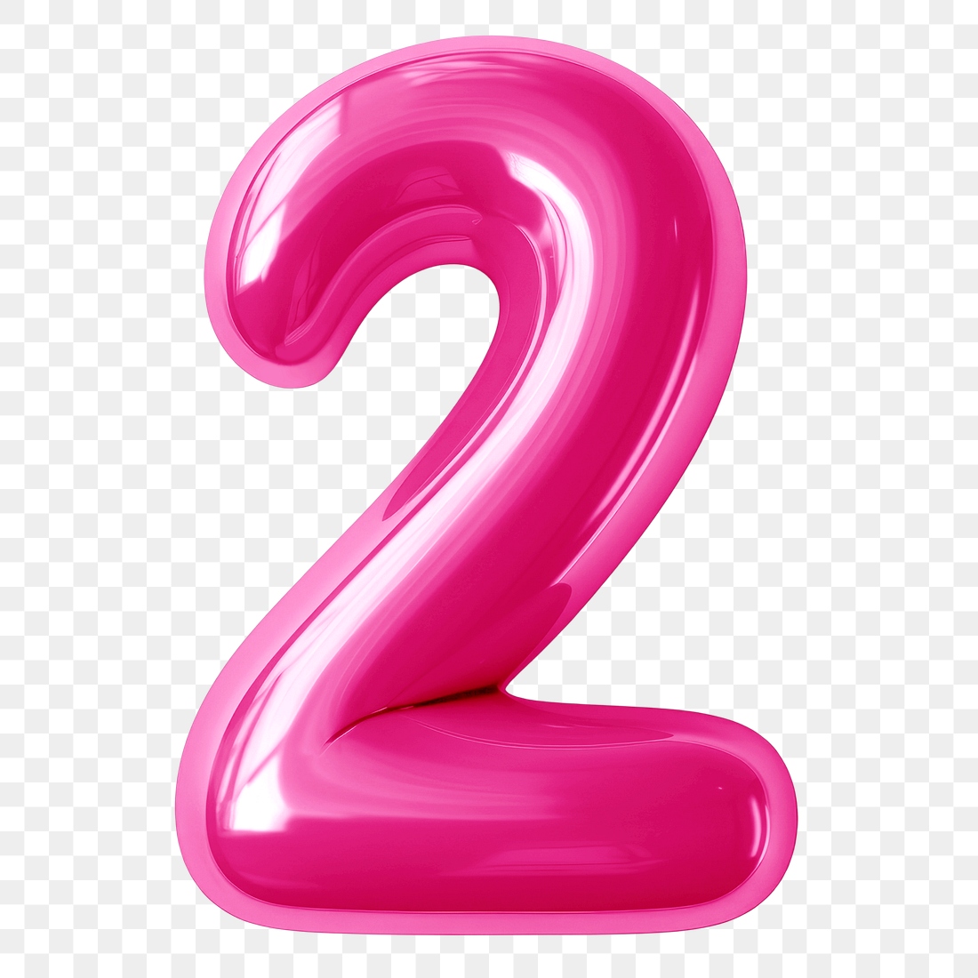 Number 2 png pink 3D | Premium PNG - rawpixel