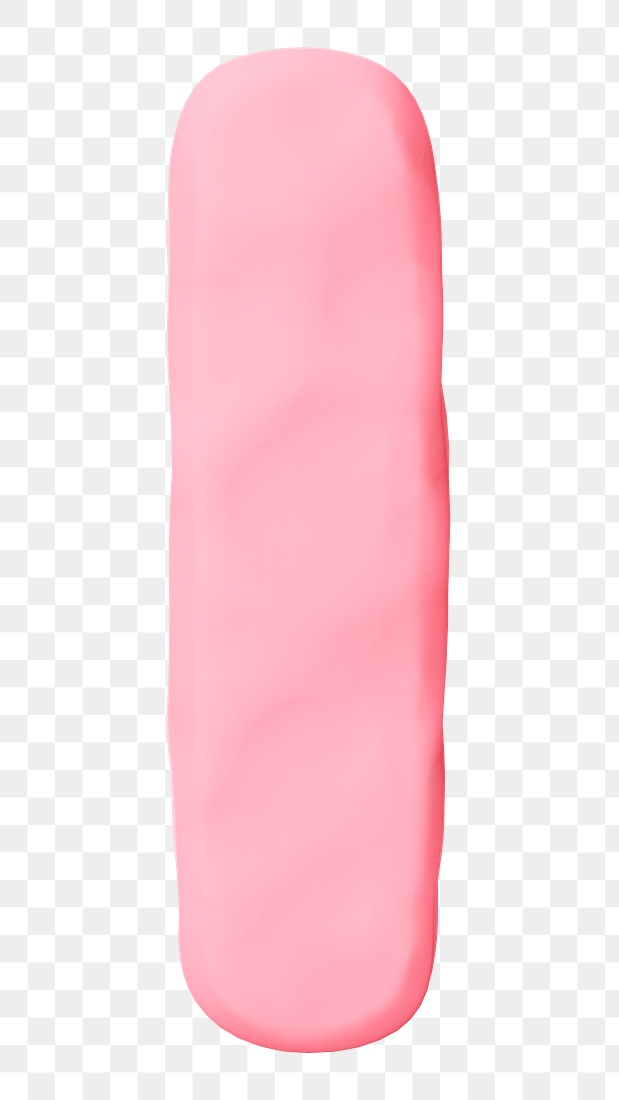 Letter I png pink clay | Free PNG - rawpixel