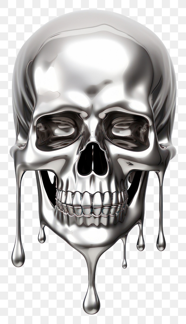 PNG 3d render skull monochrome | Premium PNG - rawpixel