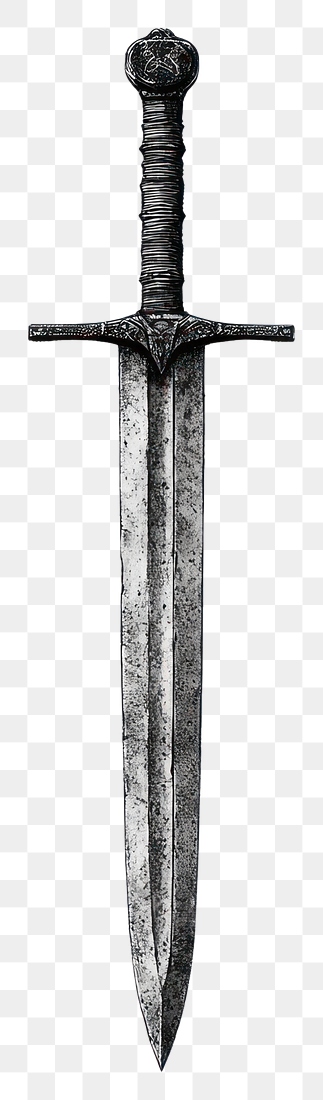 PNG Sword retro photocopy stipple | Premium PNG - rawpixel