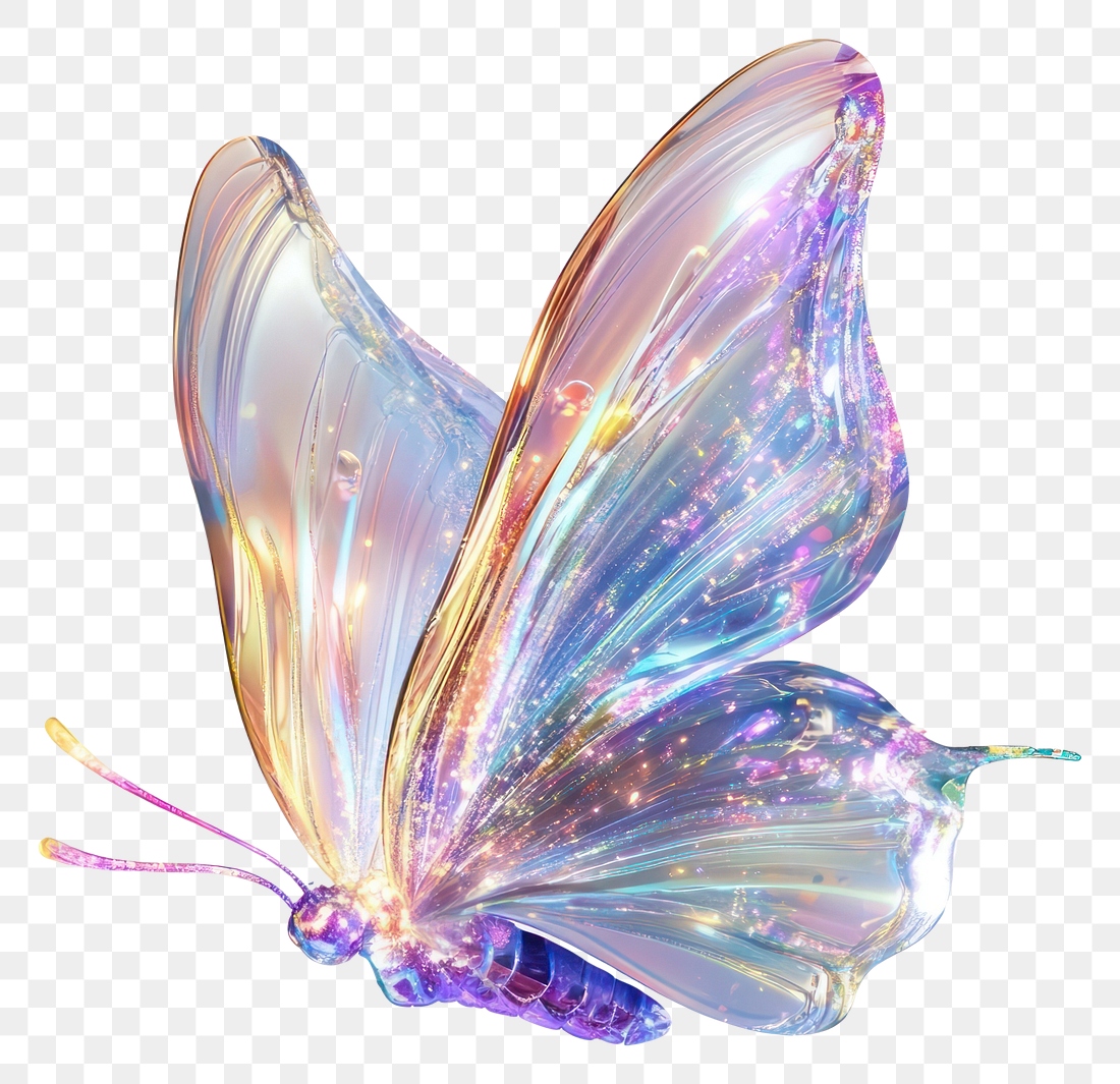 PNG Butterfly made holographic light | Free PNG - rawpixel