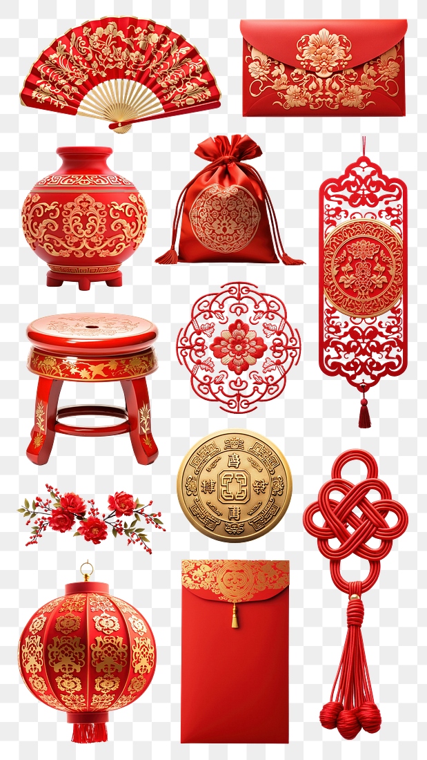 PNG red Chinese charm design | Premium PNG - rawpixel