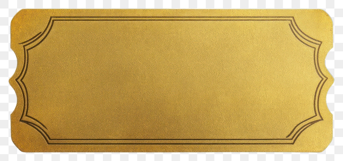 PNG luxurious blank golden ticket | Free PNG - rawpixel