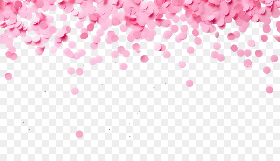 PNG Pink confetti border background | Free PNG - rawpixel