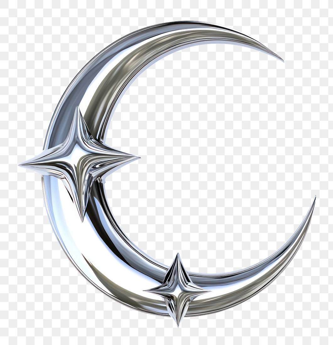 PNG Double-layered crescent moon starburst | Premium PNG - rawpixel