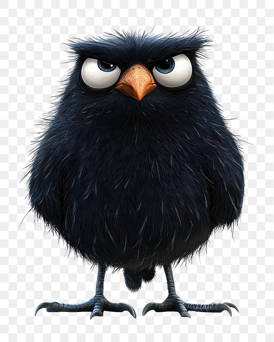 PNG Furry crow illustration funny | Free PNG - rawpixel
