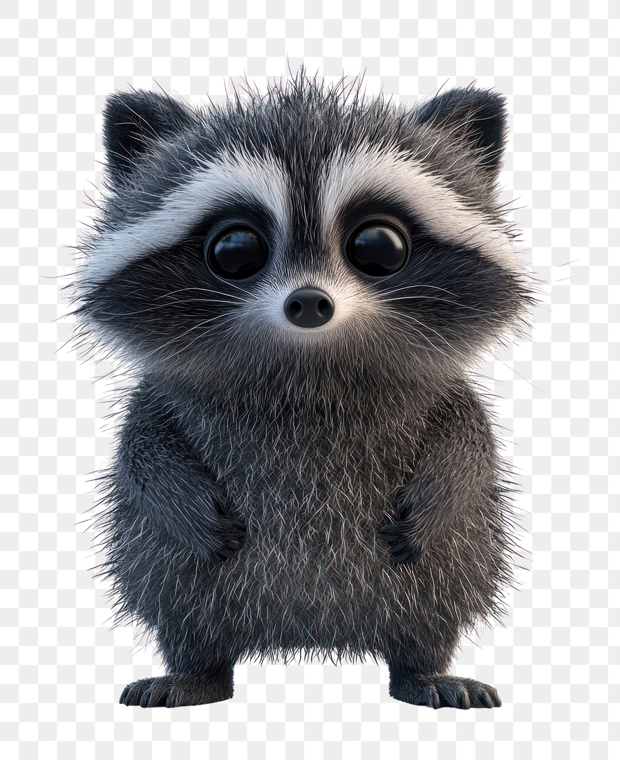 PNG Furry raccoon illustration animal | Free PNG - rawpixel